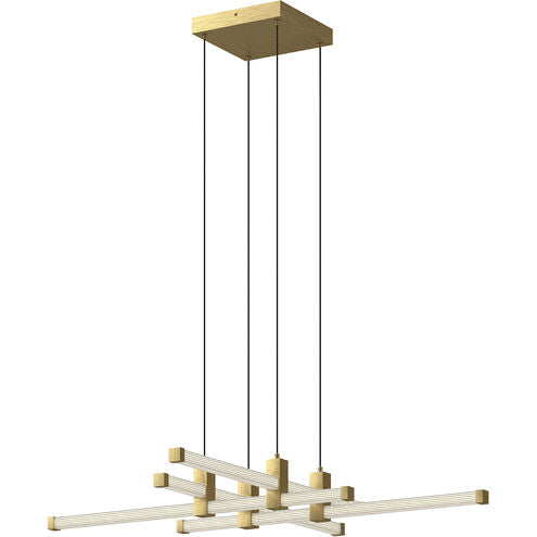 Kuzco Lighting CH23534-BG Blade Multi Chandelier LED Pendant Light, Brushed Gold Finish ...