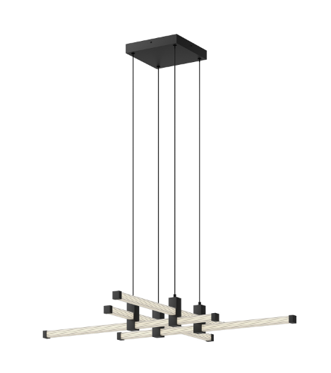 Kuzco Lighting CH23534-BK Blade Multi Chandelier LED Pendant Light, Black Finish | BuyRite Electric