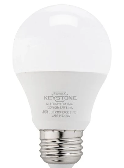 Keystone KT-LED9A19-O-835-ND /G2 A19 Omni-Directional Bulb, 60W ...