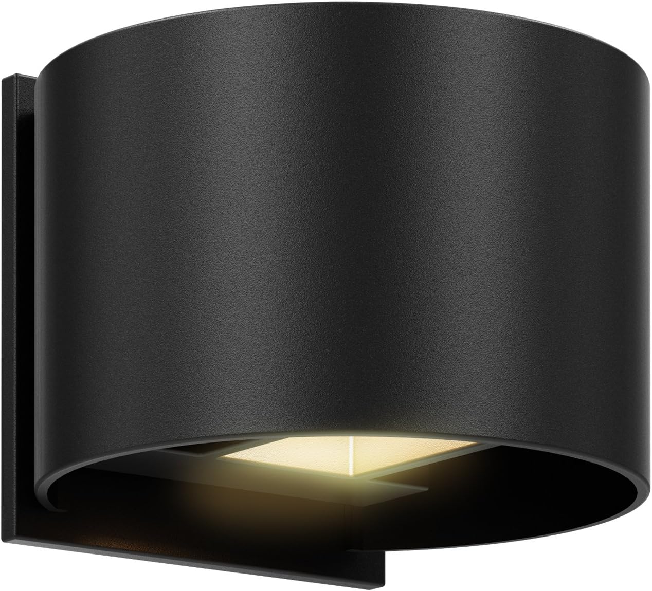 DALS Lighting LEDWALL002D-BK 4" Round Directional LED Wall Sconce ...