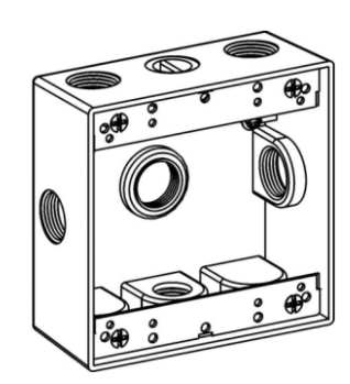 Orbit 2B75-6X WEATHER-PROOF GRAY 2G OUTLET BOX | BuyRite Electric