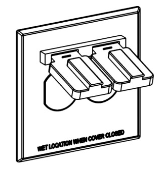ORBIT 2C-DH 2-G Electric Box Cover, Oversized Duplex Receptacle Zinc ...