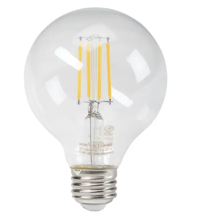 Keystone KT-LED5.5FG25-E26-950-C G25 Globe LED Filament Bulb, 60W ...