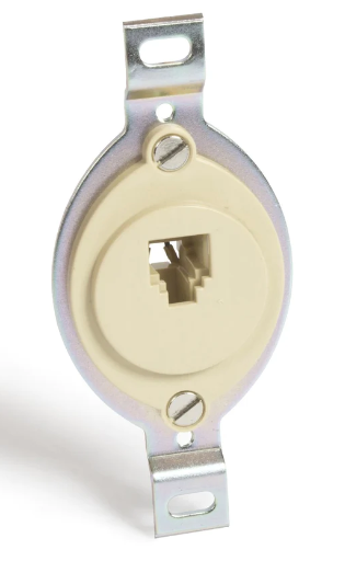 Lew Electric 40201-00I Ivory RJ-11 Telephone Jack for 812 Series Floor ...