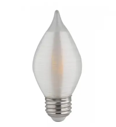 SATCO S23413 LED C15 Bulb, Dimmable, E26, Wattage 4W, Lumens 300 lm, Voltage 120V, Color ...