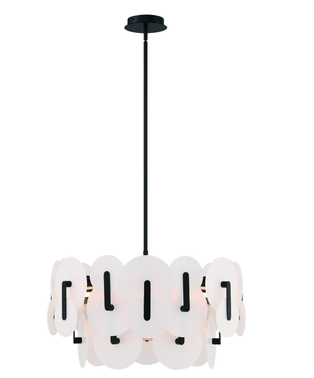 Eurofase Lighting 47209-022 Nuvola 2 Light 24 inch Black Chandelier ...