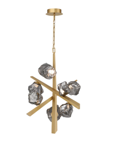 Eurofase Lighting 47234-017 Thorah 7 Light 27 inch Gold Chandelier ...