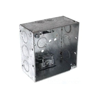 Orbit 4SB-MC Deep Square Box, Sheet Steel, 21 cu-in, 11 Knockouts, 4 in ...