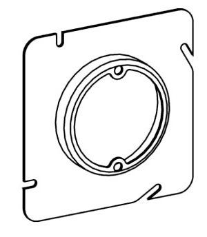 ORBIT 53075 5 Inch Square 0.75 Inch Raised Steel Plaster Ring 4-11/16 ...
