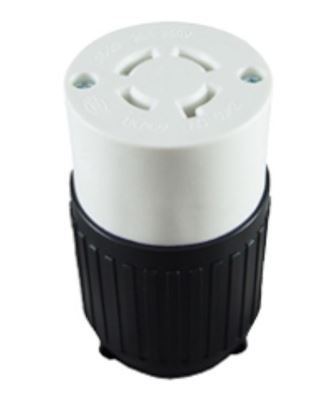 Enerlites 66902-BK Industrial Grade Locking Cord Connector, 20A, L15 ...