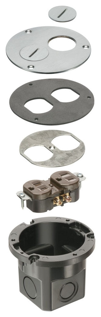 Arlington FLB3520NL Cut In Round Floor Box Kit, Flush to the Floor ...