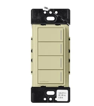 Lutron RRST-HN4B-SA RadioRA 3 Sunnata RF Hybrid Keypad, 4 Button ...