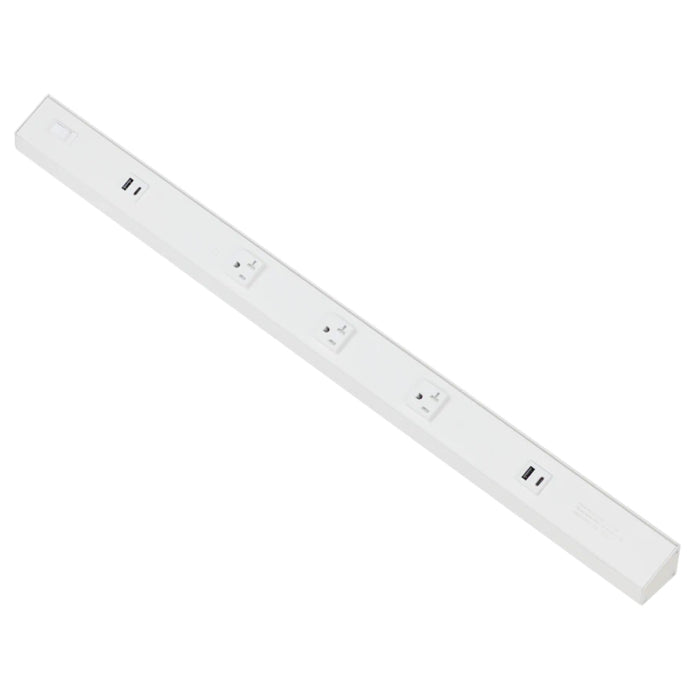 American Lighting ATOM-120V-30-WH Atom 30" Power Strip, 3 Receptacles ...