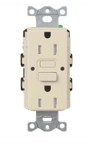 Lutron CAR-15-GFST-LA Claro 15A GFCI Receptacle - Tamper Resistant ...