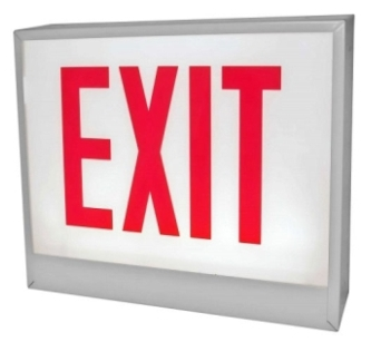 ORBIT CESL-B-2-AC-E-R Chicago Approved Led Exit Sign Black Housing 2F ...
