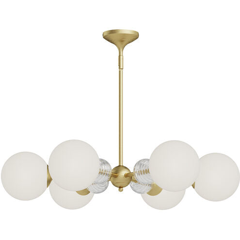 Alora Mood CH415330BGOP Celia 6 Light 30.25 inch Brushed Gold ...