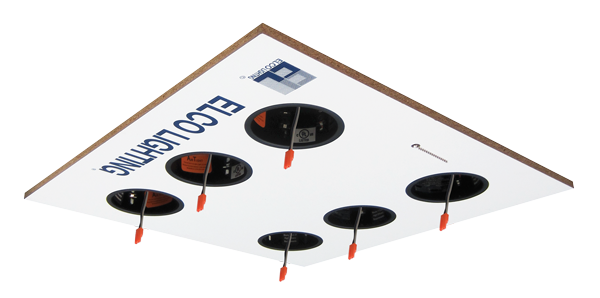 Elco Lighting DISP-D4LD4 4" LED Cans Box Hanging Panel Display ...