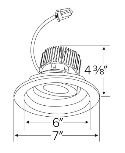 Elco Lighting E617C0827B2 6" LED Light Engine with Adjustable Reflector ...