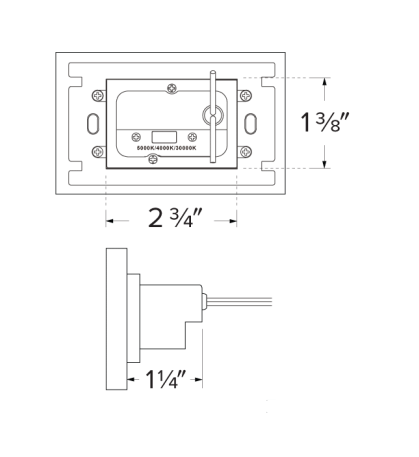 Elco Lighting ELST28CT3BZ Mini LED Angled Louver Step Light with 3-CCT ...