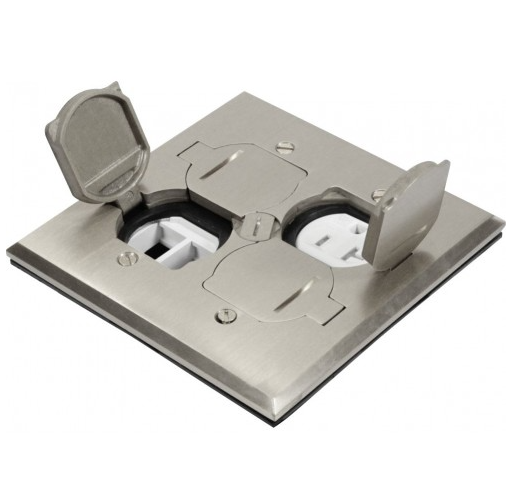 Orbit FLB-DL-C-SS Floor Box Cover Only, Flip Type With 1 Duplex ...