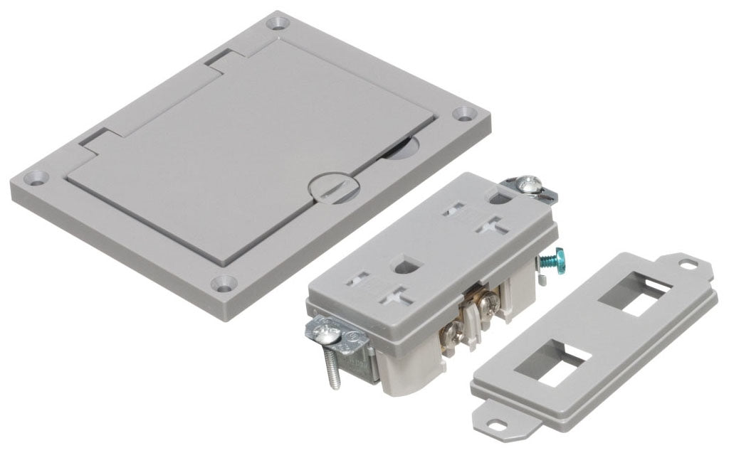 Arlington FLBC8501GY Single Gang Non-Metallic Cover Kit with Flip Lid ...