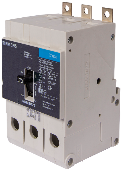 Siemens LGB3B100B 3-Pole 100 Amp 480 Volt 65 kA Molded Case Circuit ...