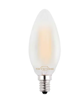 Keystone KT-LED5.5FB11-E12-930-F B11 LED Filament Bulb, 60W Equivalent ...