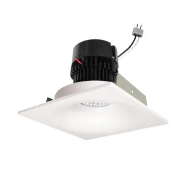 NORA Lighting NPRLV-4SNB40XMPW 4" Pearl Low Voltage LED Square Bullnose ...