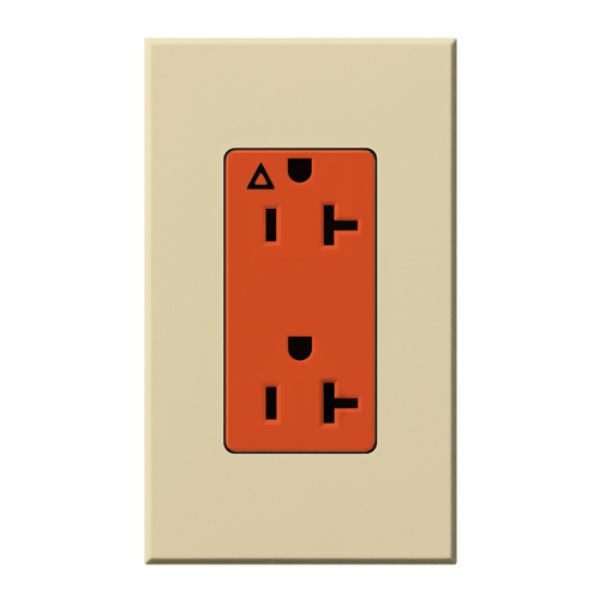 Lutron NTR-20-IG-OR-IV Nova T 20A 125V Isolated Ground Receptacle ...