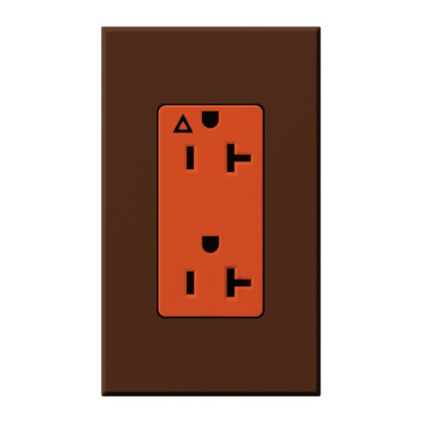 Lutron NTR-20-IG-OR-SI Nova T 20A 125V Isolated Ground Receptacle ...
