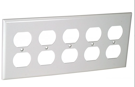 Orbit OP85-I 4-Gang Duplex Receptacle Standard Size Lexan Wall Plate ...