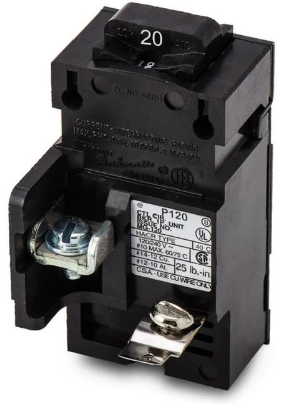 Siemens P120 1-Pole 20-Amp Pushmatic Circuit Breaker | BuyRite Electric