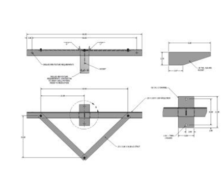 MaxLite PL-XAB3-B Wood Pole, Angle Mount Crossarm, 3 Fixtures | BuyRite ...