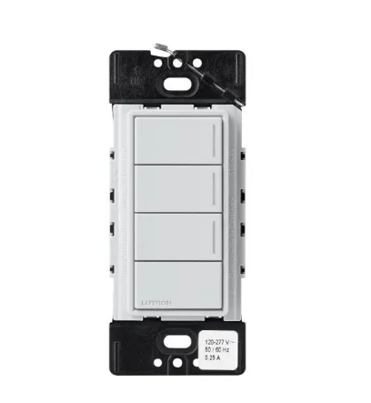 Lutron RRST-HN3RL-MI RadioRA 3 Sunnata RF Hybrid Keypad - 3 Button w ...