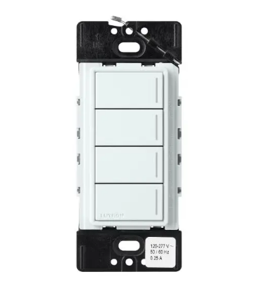 Lutron RRST-HN4B-GL RadioRA 3 Sunnata RF Hybrid Keypad - 4 Button ...