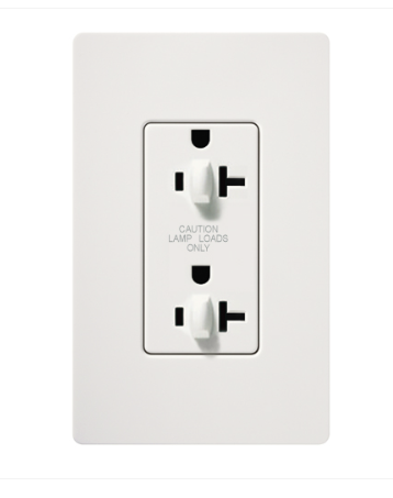 Lutron SCR-20-DDTR-SW Claro 20A Tamper Resistant Receptacle - Dual ...