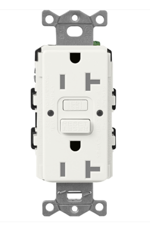 Lutron SCR-20-GFST-GL Claro 20A GFCI Receptacle - Tamper Resistant ...