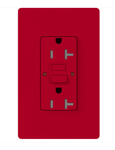 Lutron SCR-20-GFST-HT Claro 20A GFCI Receptacle - Tamper Resistant ...
