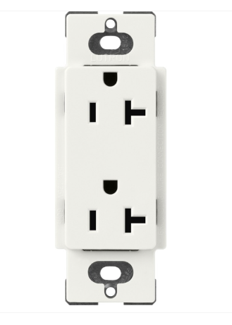 Lutron SCR-20-RW Claro 20A Duplex Receptacle | BuyRite Electric