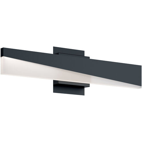 AFX Lighting SLNV2403LAJUDBK Slant LED 24 inch Black Vanity Light Wall ...