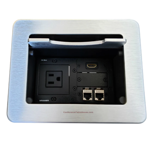 Lew Electric TBUS-5-S2 Cable Well Table Box W/ 1 Power, 1 HDMI & 2 Cat6 ...