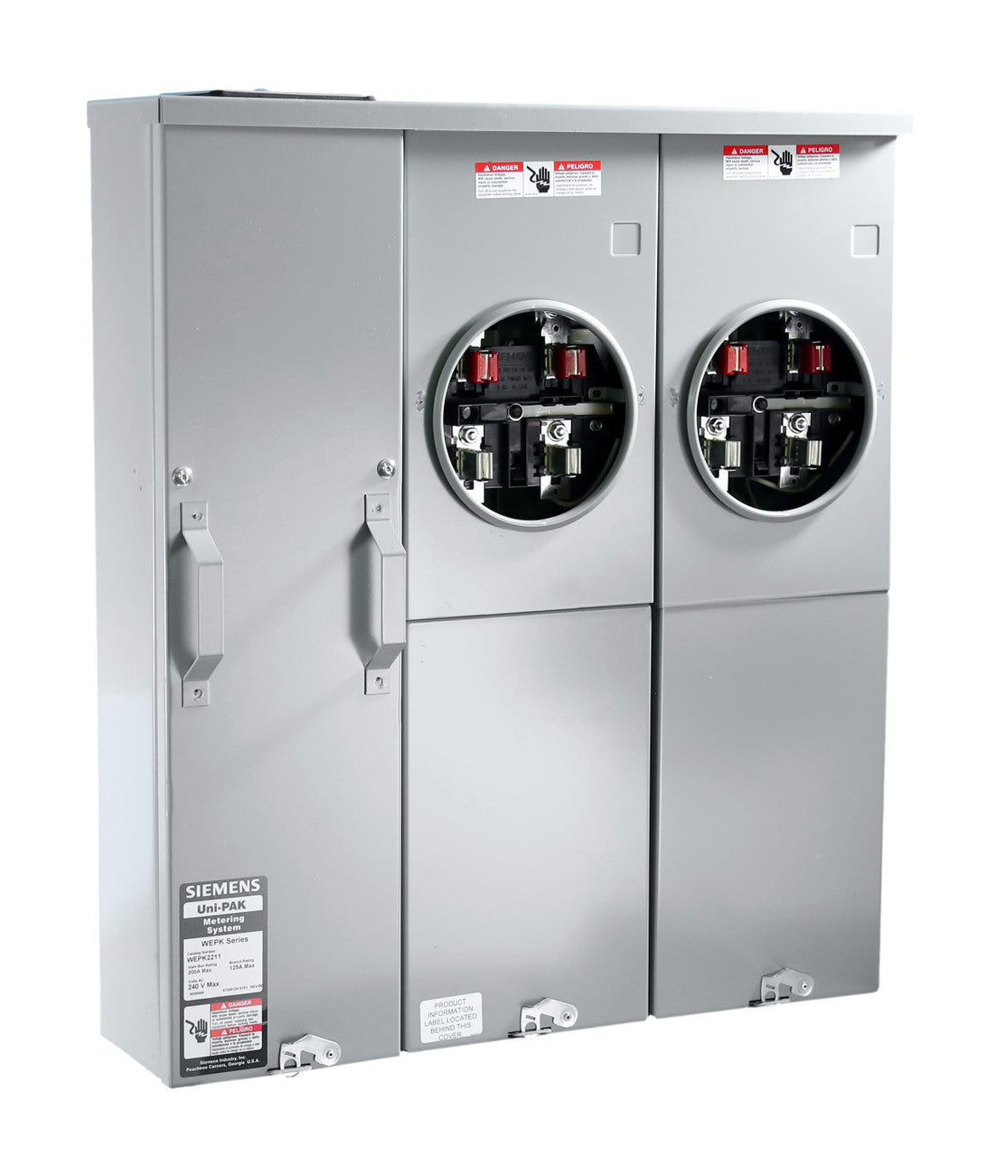 Siemens WEPK2211 200 Amp 2 Gang Meter Uni-Pak 2 Meter Position, EUSERC ...