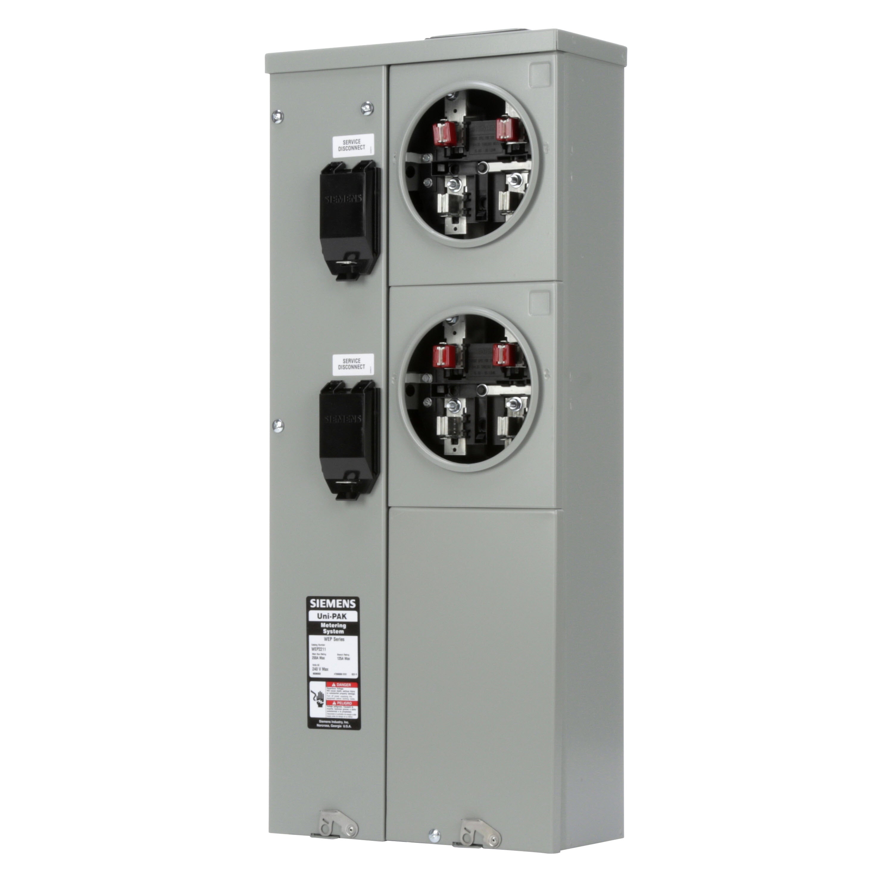 Siemens WEP2212EV Cutout Insulated Low Voltage Meter Pack, 225 A Socke ...