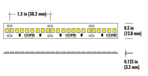 Core Lighting LSM50HF-40K-PF-24V High Output Indoor 5W Flexible LED ...