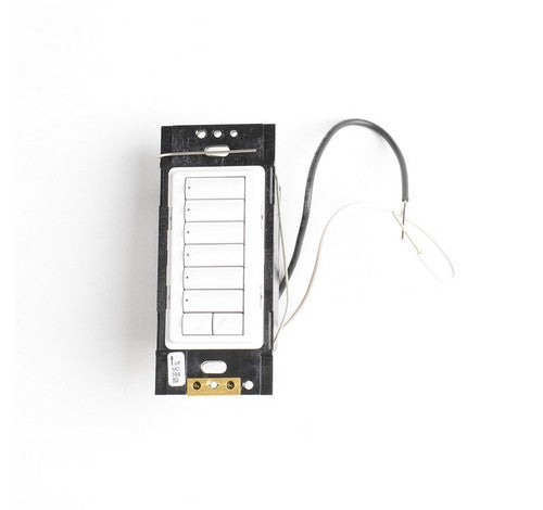 Lutron RRD-W6BRL-WH Radio RA2 White 6 Button Raise/Lower Wall Keypad D ...