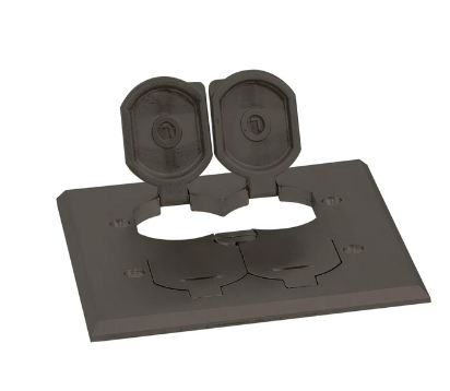 Lew Electric RRP-4-DB-LR Quick Install Floor Plate W/ 4 Flip Lids & 2 ...