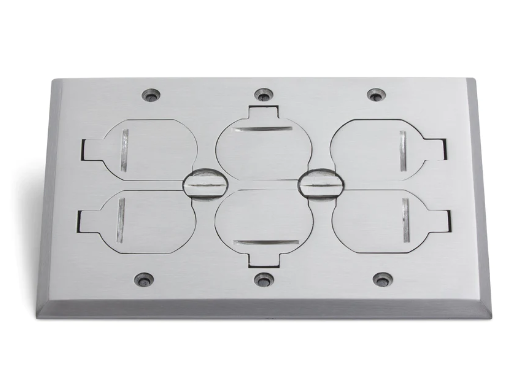 Lew Electric RRP-6-FPA 3 Duplex Flip Lid Cover For 1103-PB Floor Boxes ...