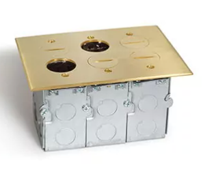 Lew Electric SWB-6 Recessed Floor Plate W/ Box , Three 15A Duplex & 6 ...